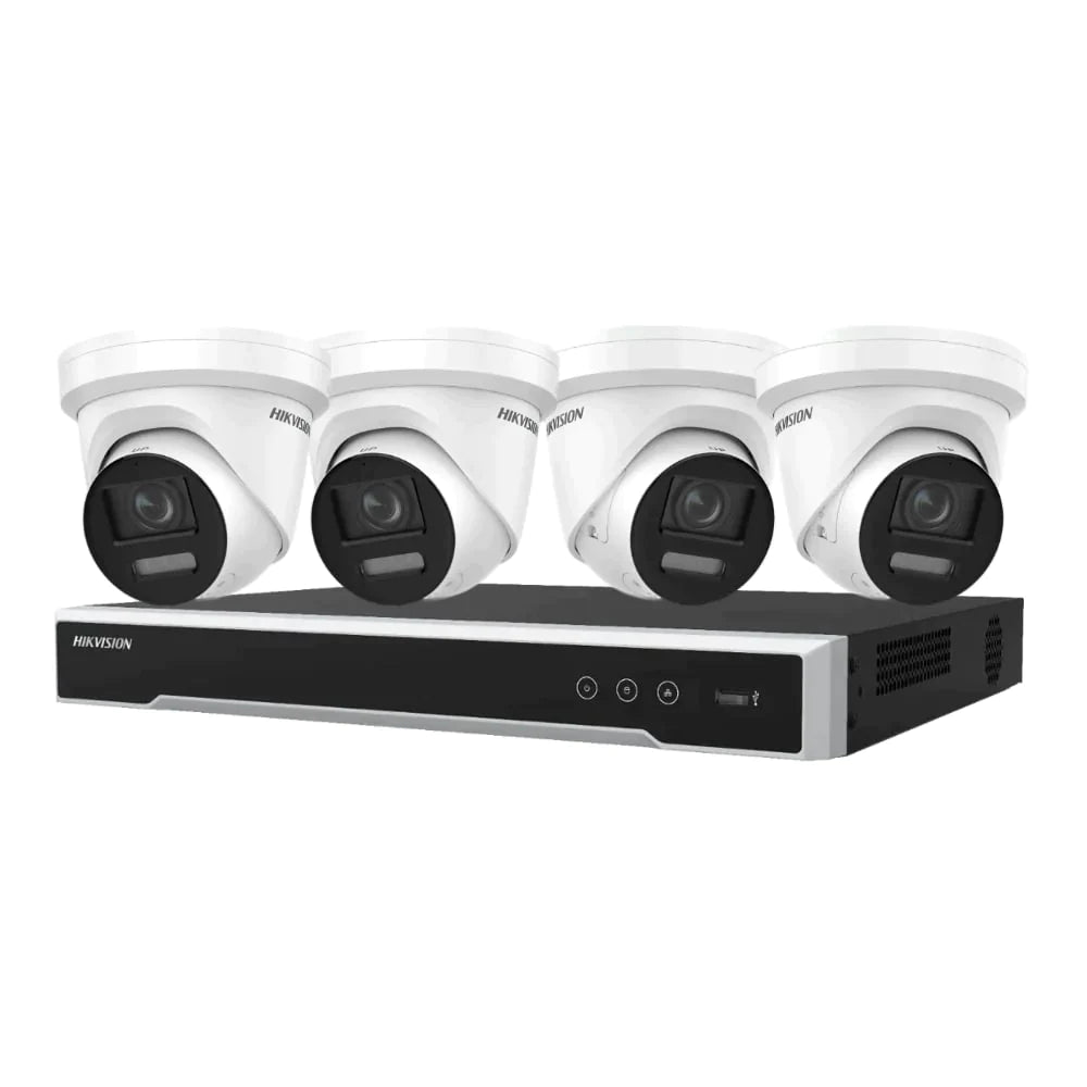 Hikvision ColorVu Camera Kit, 4 x 6MP Outdoor Gen 2 Full Color Hybrid ...