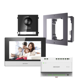 Hikvision 2nd Gen. 2 Wire Intercom Kit, 1-to-1, Door & Room Station, F ...